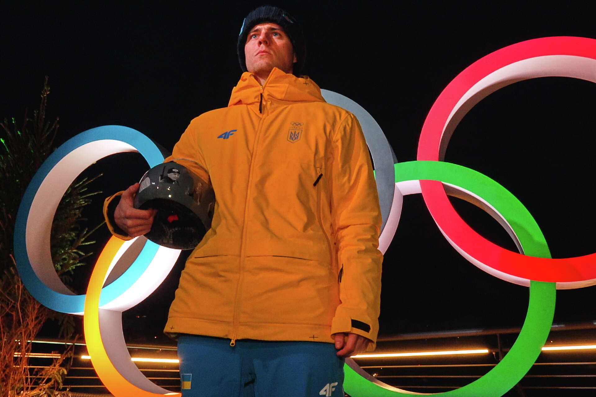 Ukrainian skeleton athlete Vladyslav Heraskevych trains again in banned ...