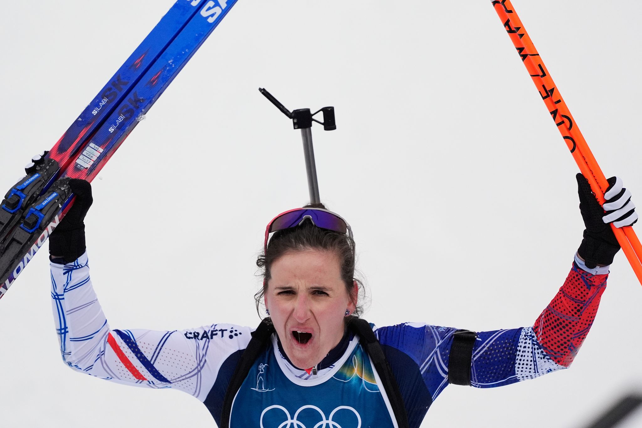 France's Julia Simon and Lou Jeanmonnot take gold and silver in Olympic ...