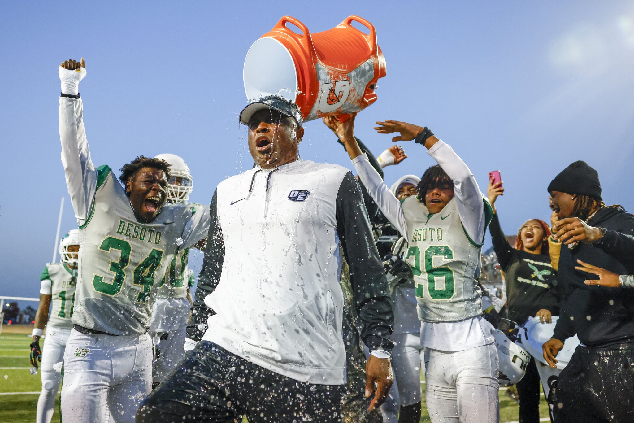 Watch: DeSoto coach Claude Mathis fired up after beating Southlake Carroll