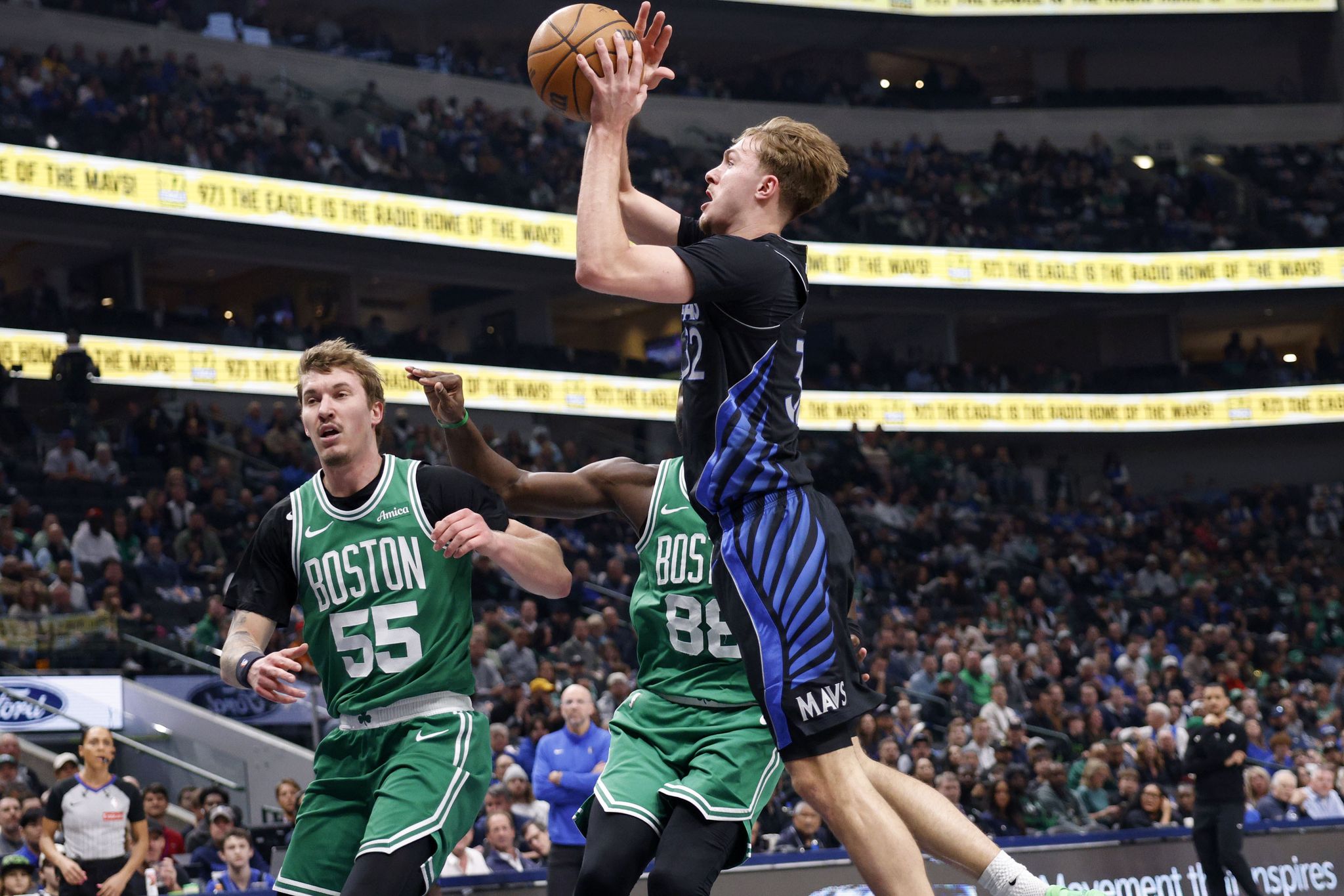 Mavericks hit new low vs. Celtics, but Cooper Flagg keeps flying