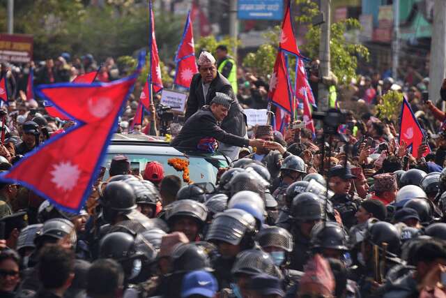 Thousands rally in support of Nepal's former king and call for monarchy ...