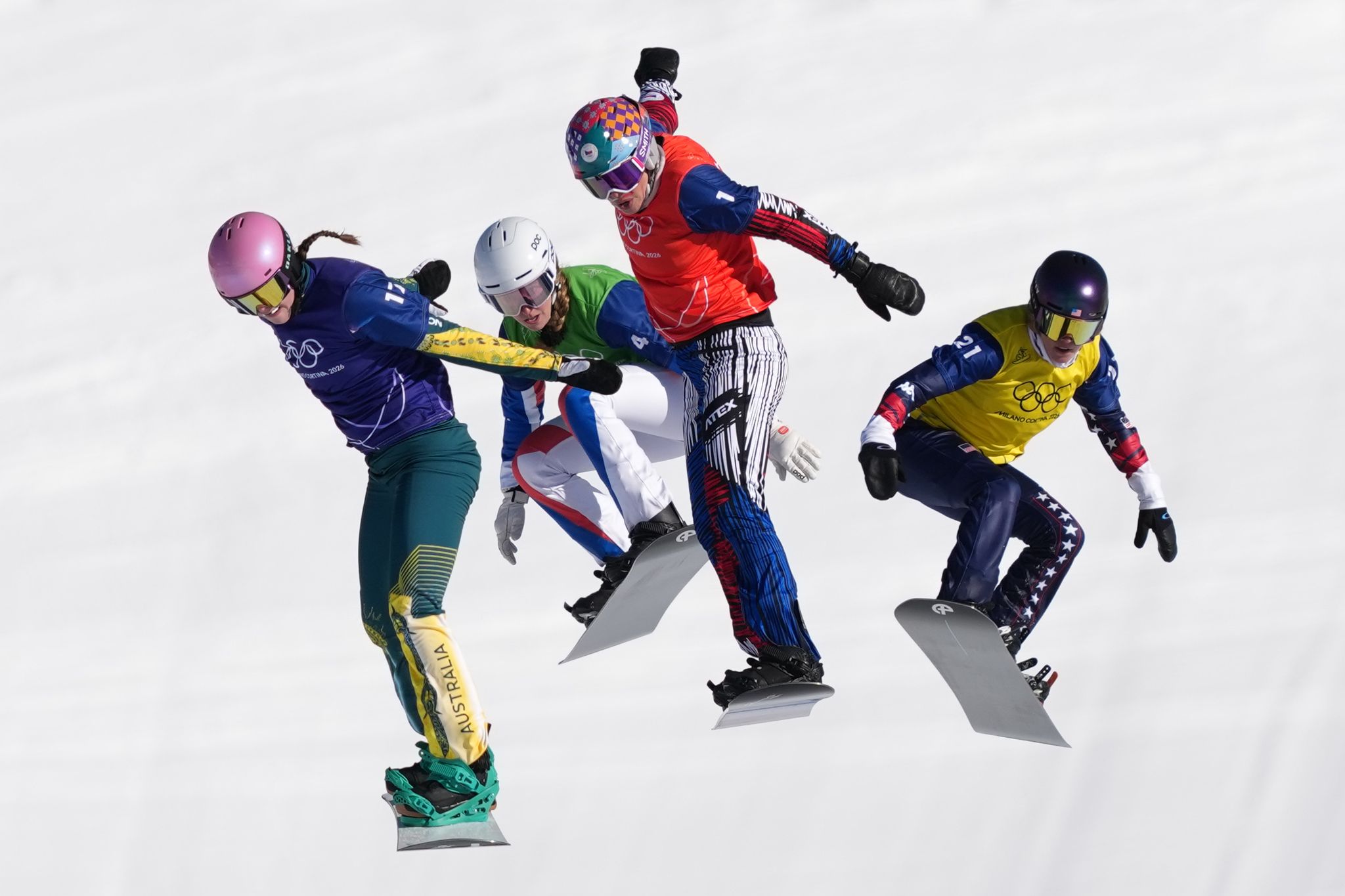 Australia's Josie Baff takes Olympic gold in women's snowboardcross racing