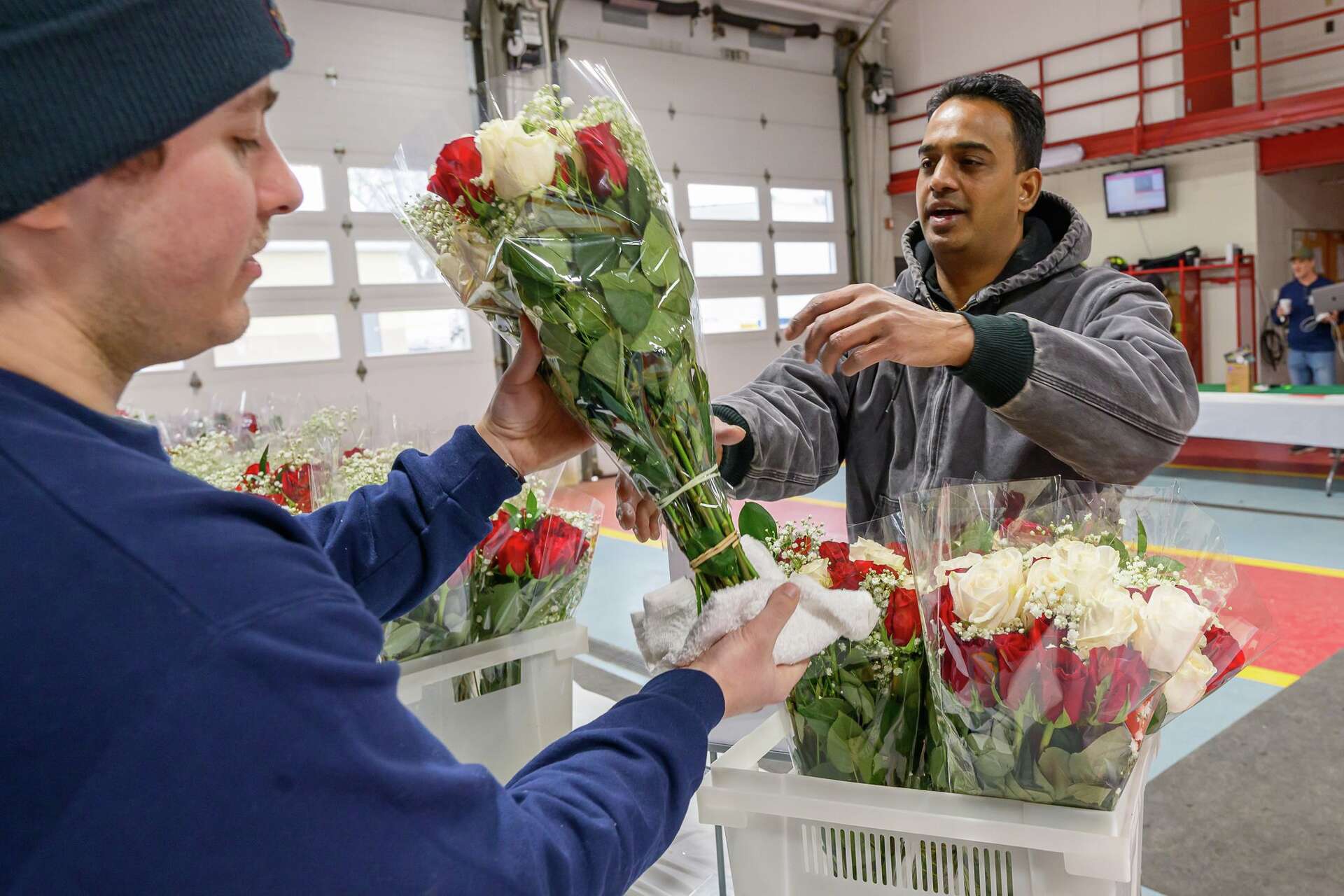 Photos: Guilderland Fire Department Valentine's Day rose sale