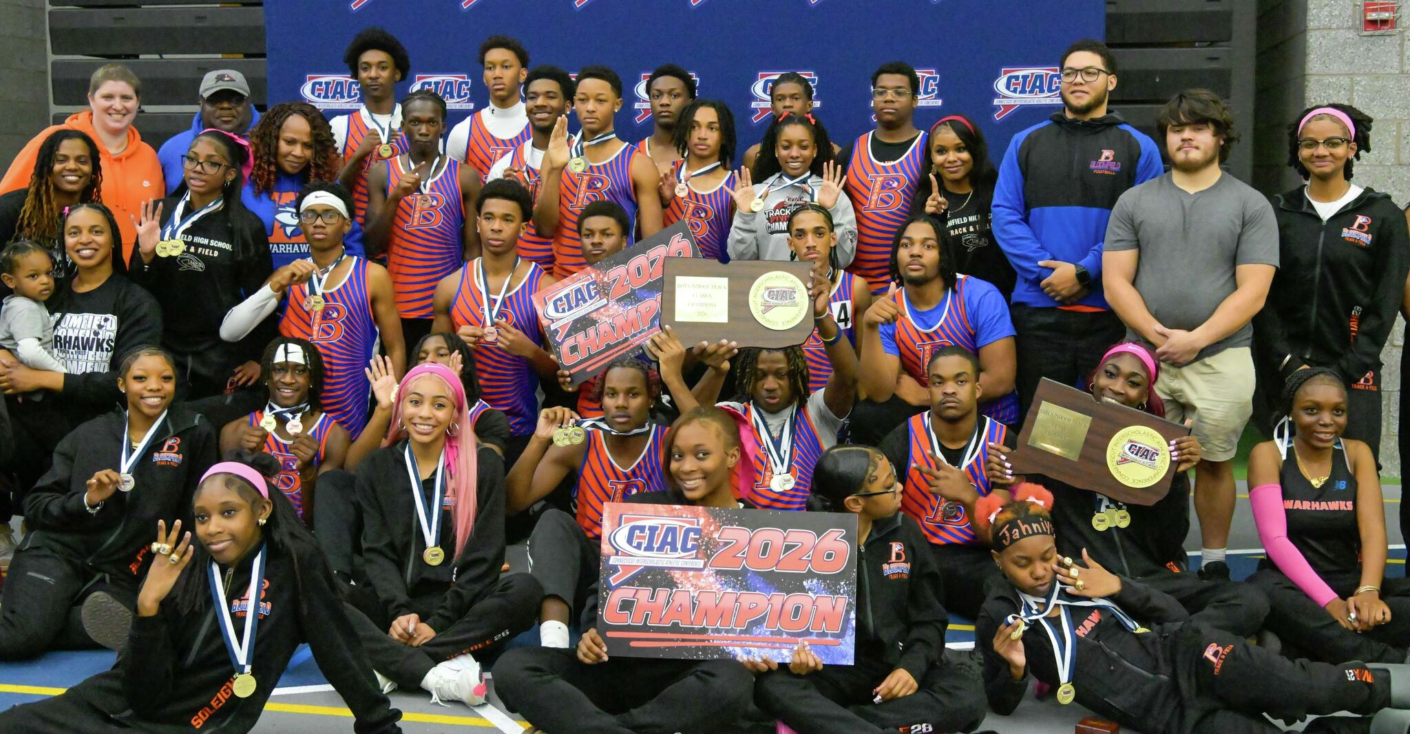 Bloomfield sweeps 2026 CIAC boys and girls indoor track titles