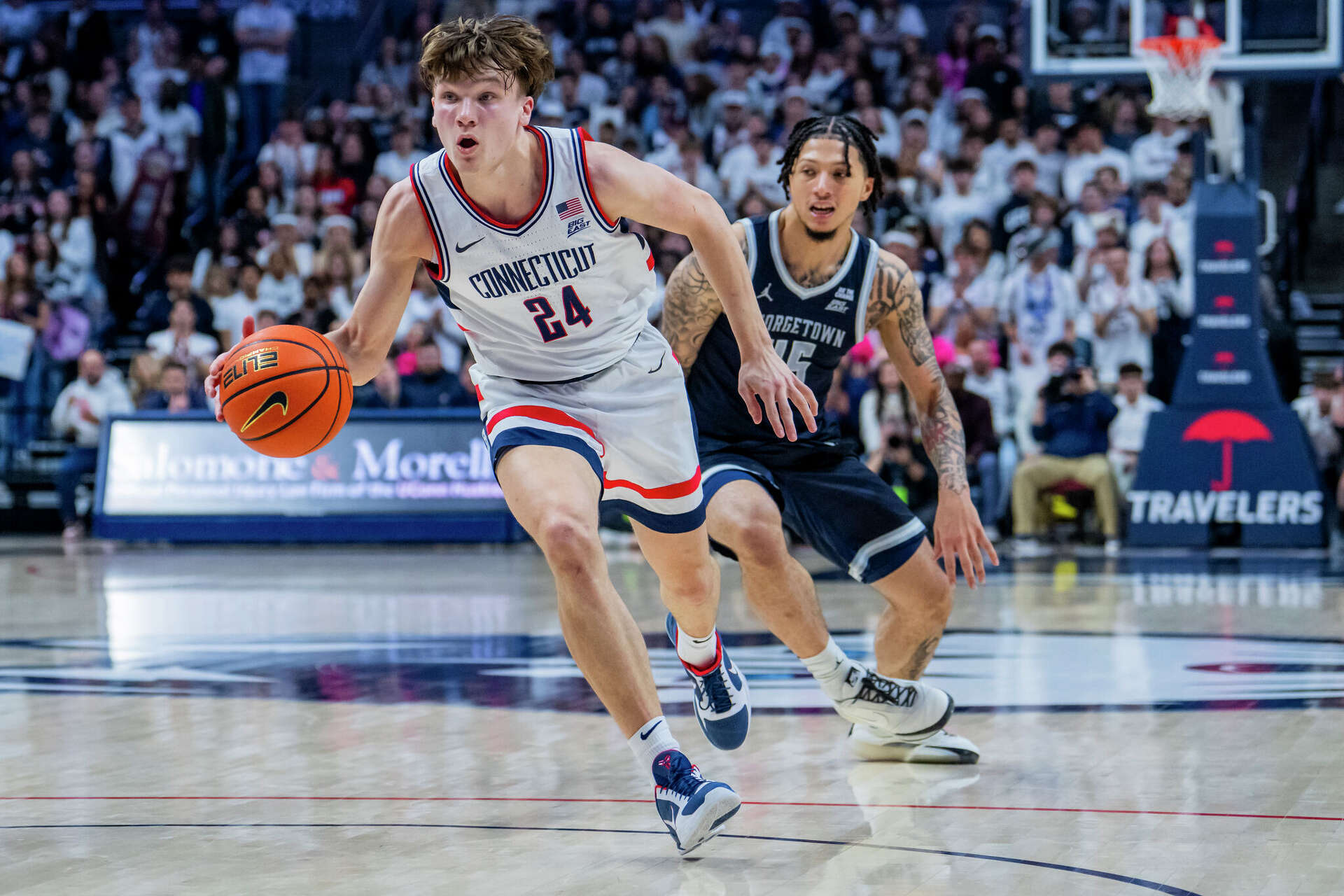 UConn's Alex Karaban sets program wins record in win over Georgetown