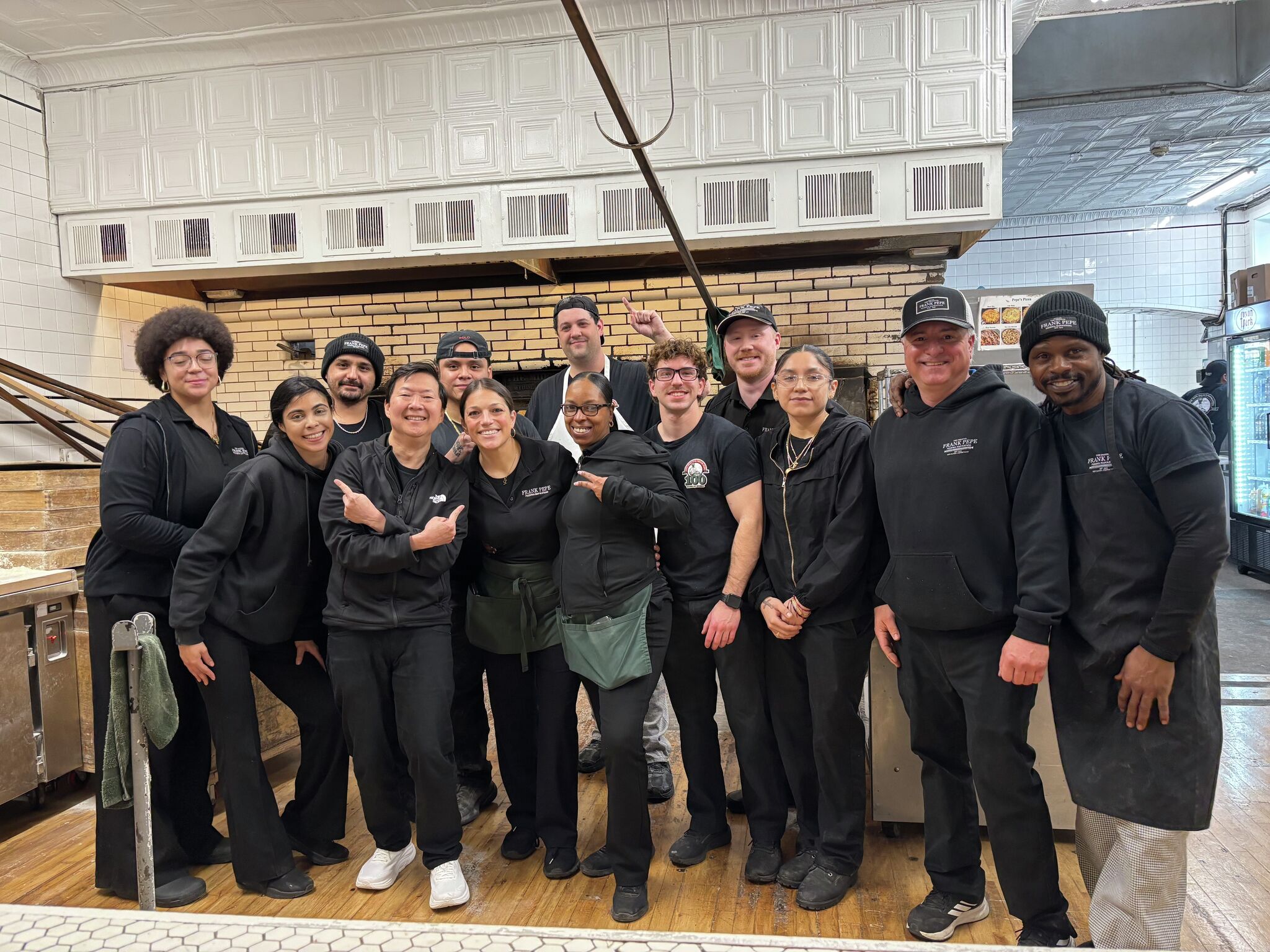 Actor Ken Jeong visits Frank Pepe's in New Haven