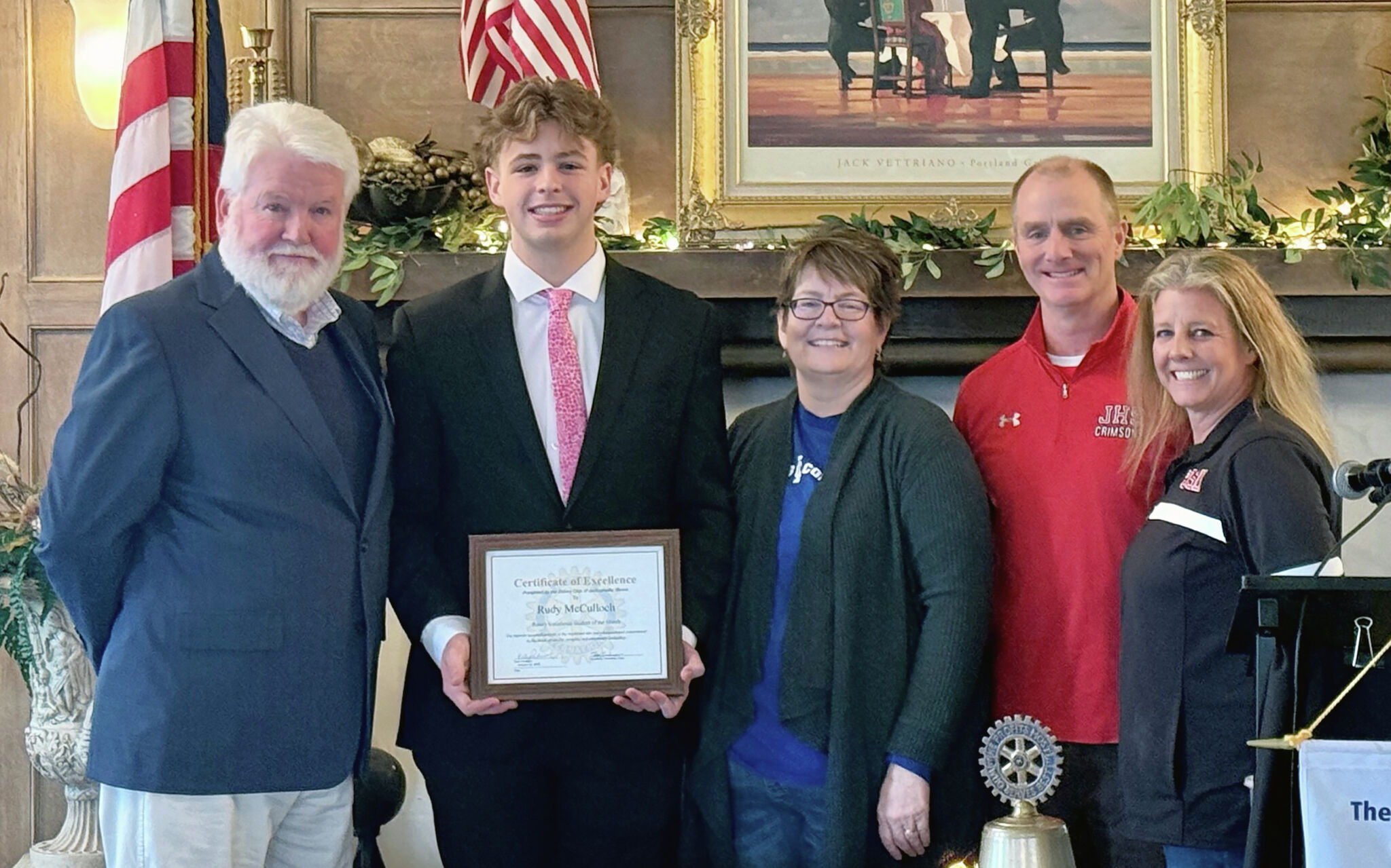 Rotary names JHS's McCulloch as vocational education student of month