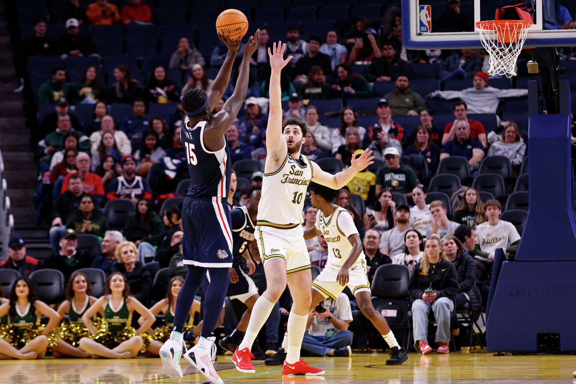 Gonzaga’s dominance of USF continues with blowout win at Chase Center
