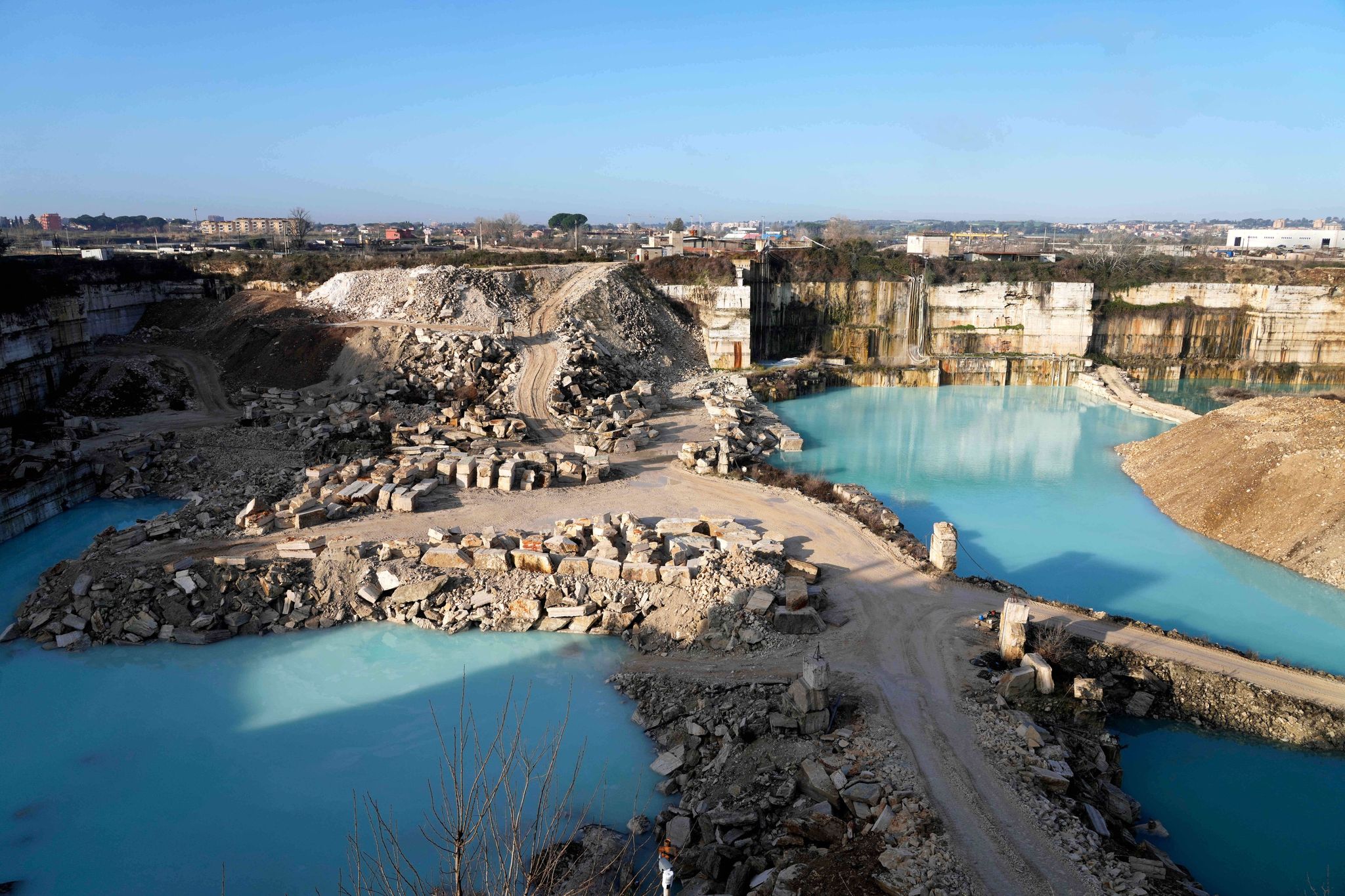 The travertine quarries that built ancient Rome are carving rock for a ...