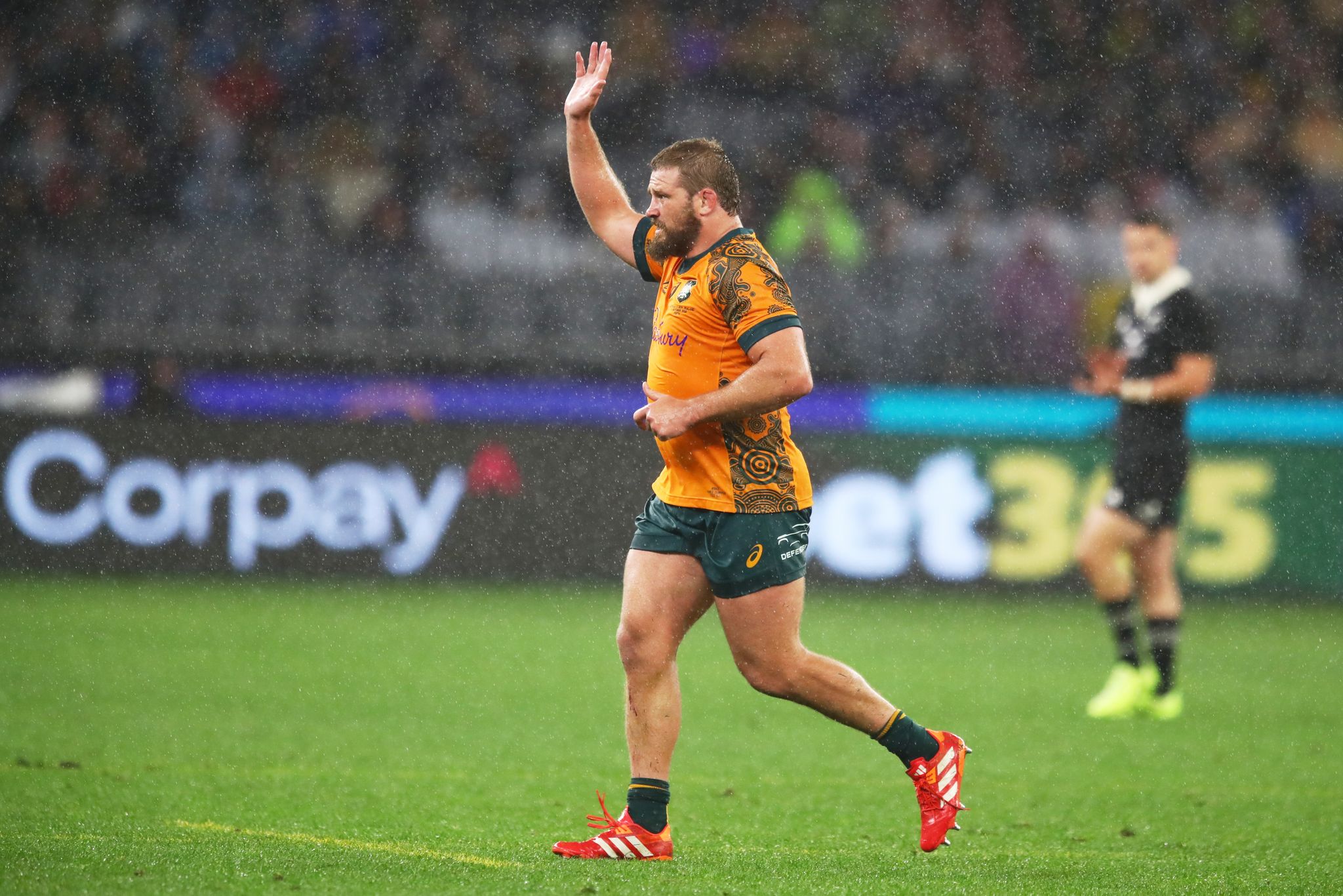 Wallabies prop James Slipper scores a try in his 200th Super Rugby match