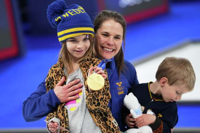 Sweden's curling moms give their kids gold medals to play with after ...