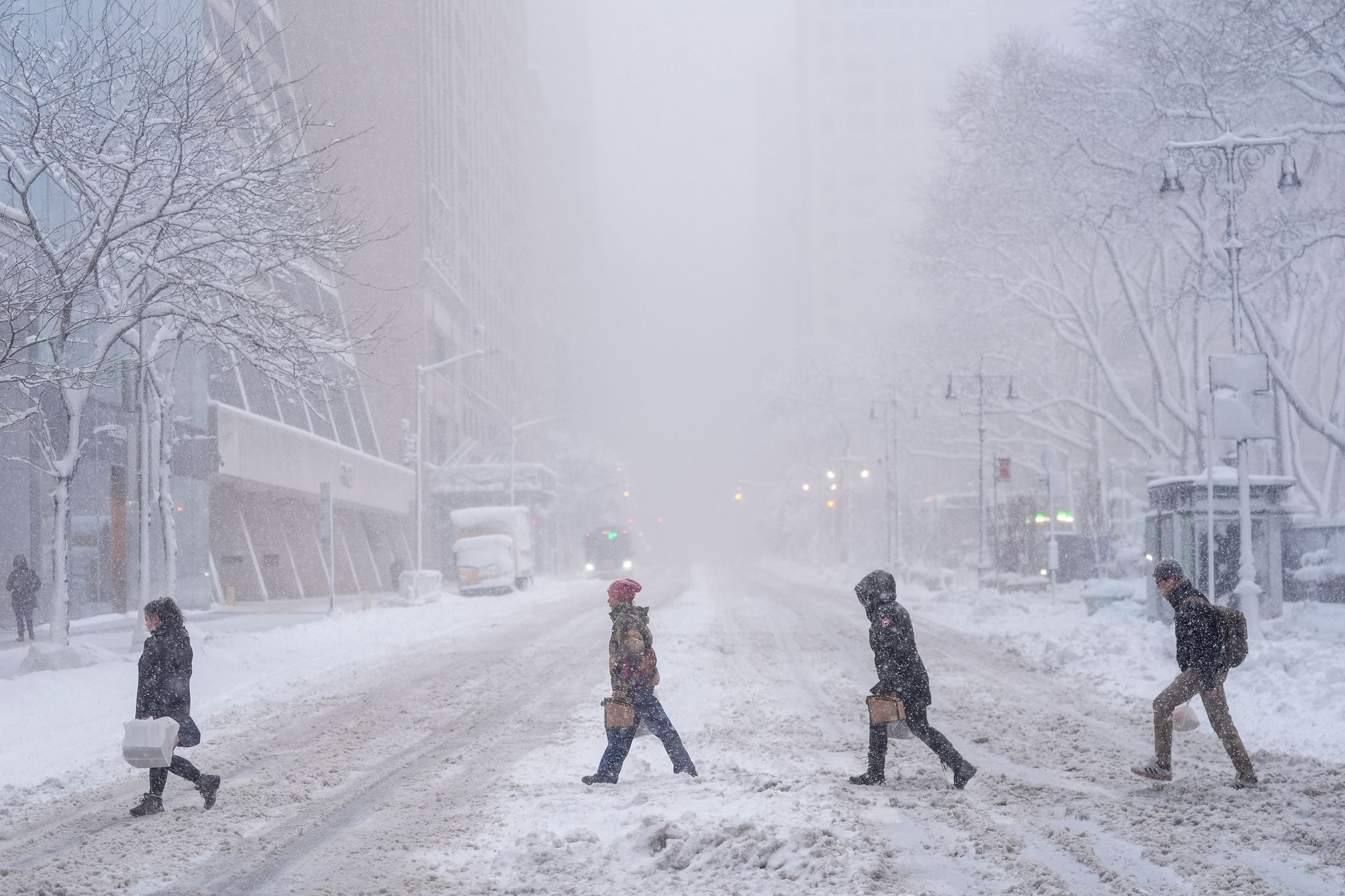 Photos of a massive snowstorm pummeling northeast US