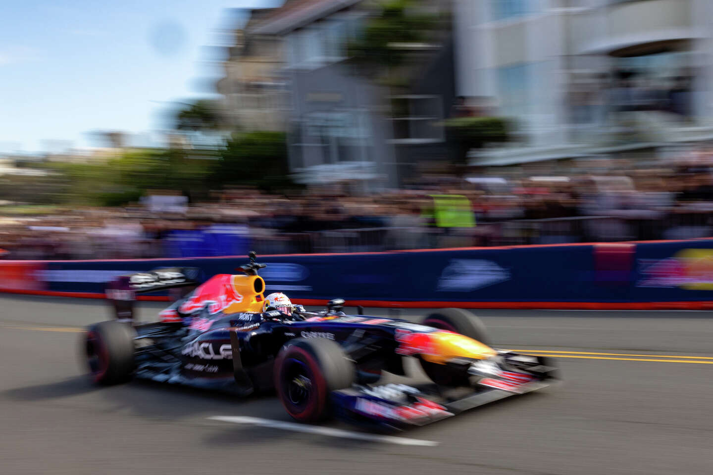 Red Bull's F1 showcase in the Marina was utter chaos