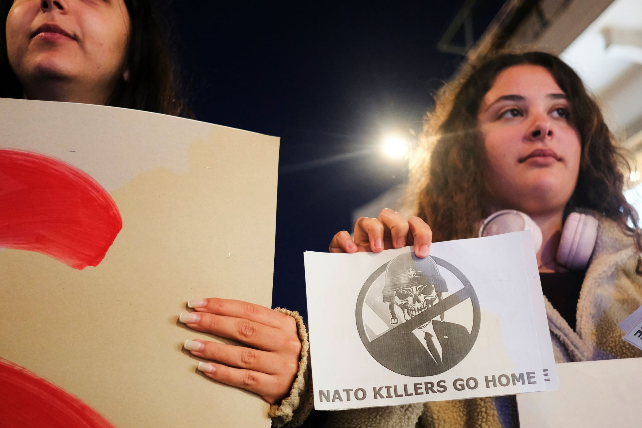 Protest held on Greek island against docked US aircraft carrier as Iran ...