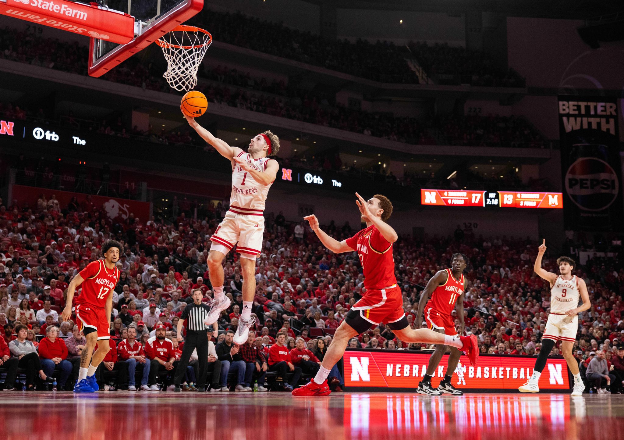 Braden Frager scores 21 points to lead No. 12 Nebraska past Terrapins 74-61