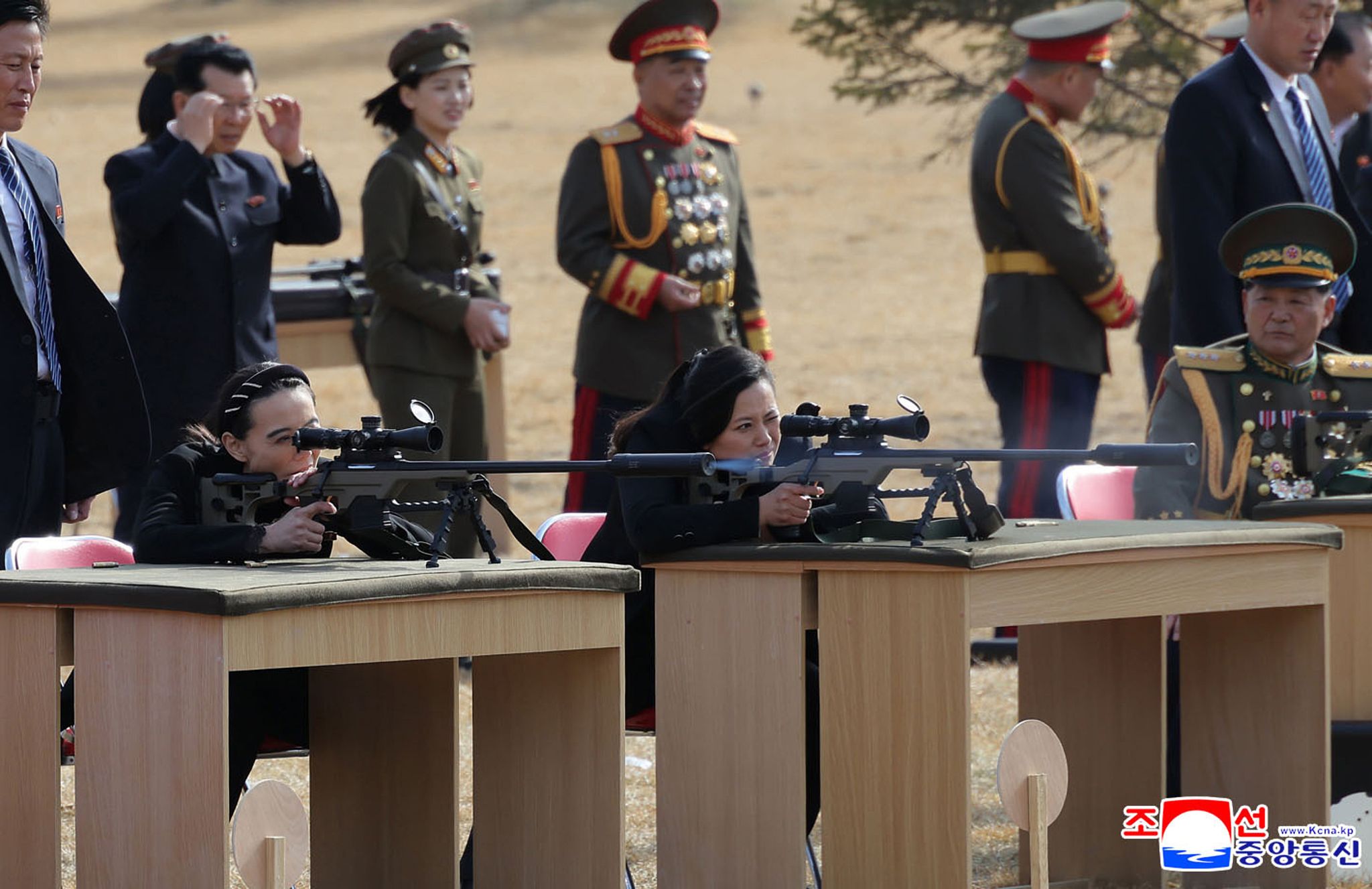 North Korea’s Kim gifts rifles to officials and his daughter takes aim ...