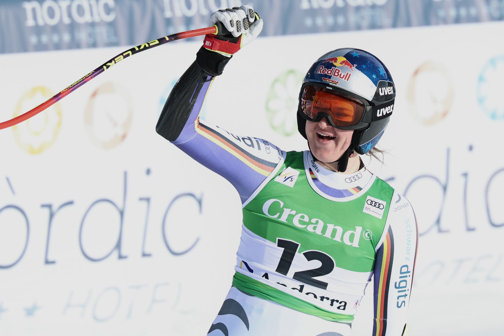 German skier Emma Aicher wins super-G as fight for World Cup discipline ...