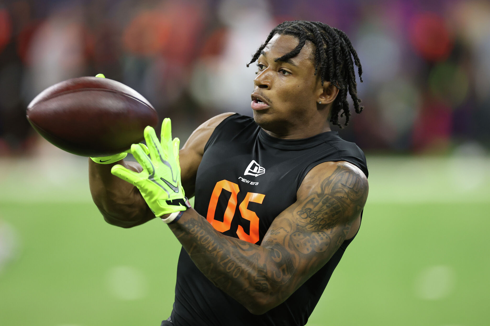 Ex-UConn WR Skyler Bell's speed and vertical stand out at NFL combine