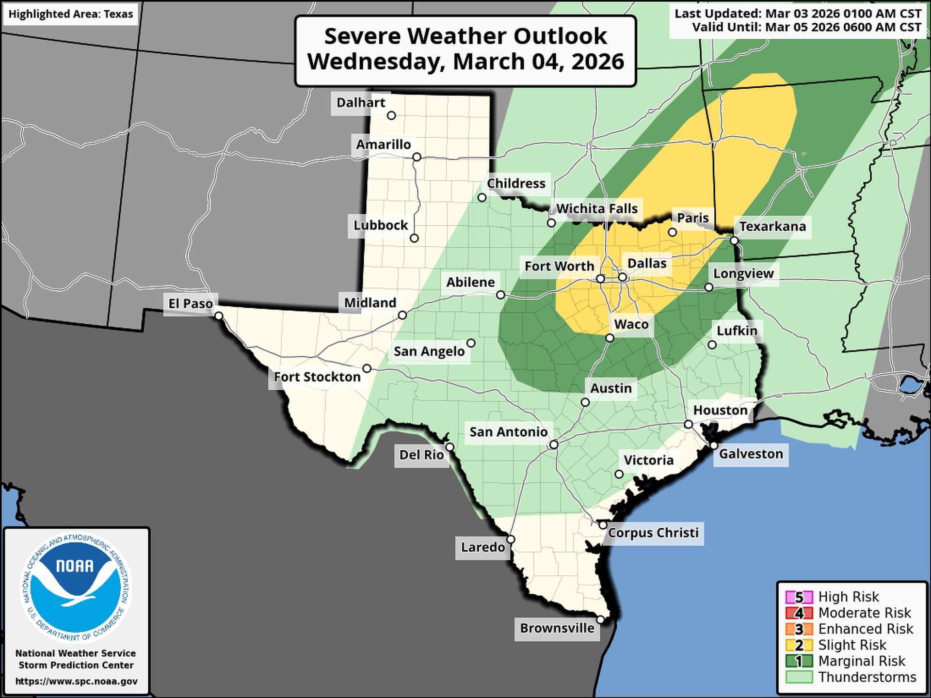 Severe weather in Texas this week. Here's where winds, hail are likely