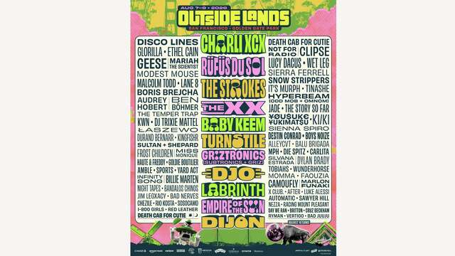 Charli xcx leads Outside Lands 2026 lineup