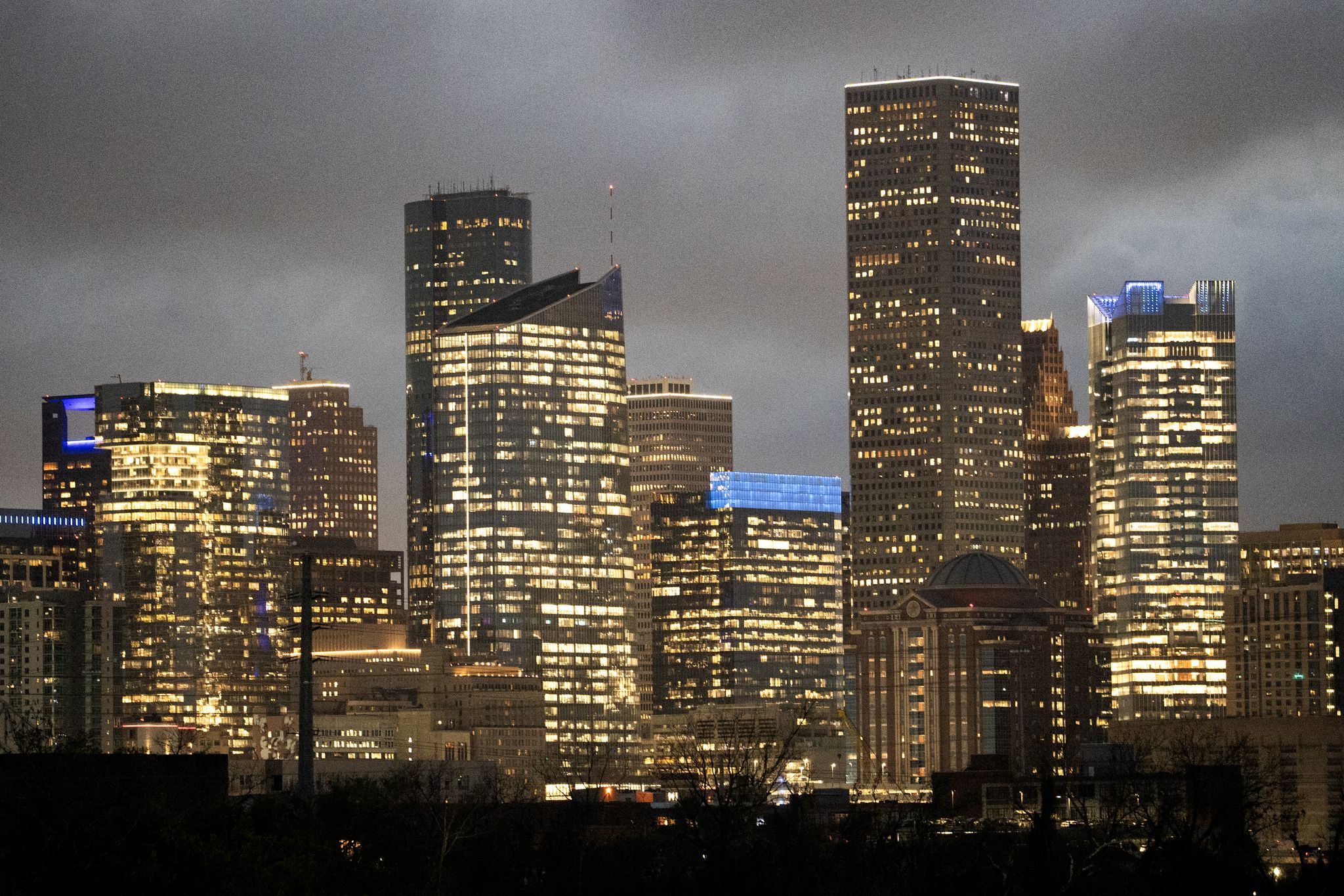 FIFA World Cup's approach turns Houston skyline blue