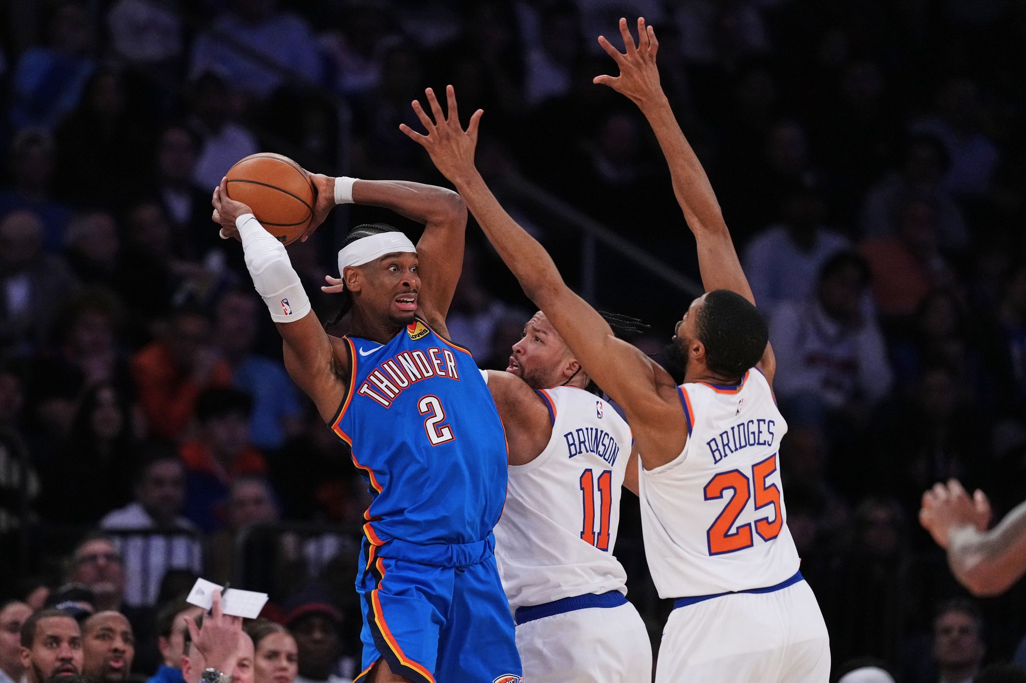 Holmgren scores 28 as Thunder edge Knicks 103-100 for a fourth straight win