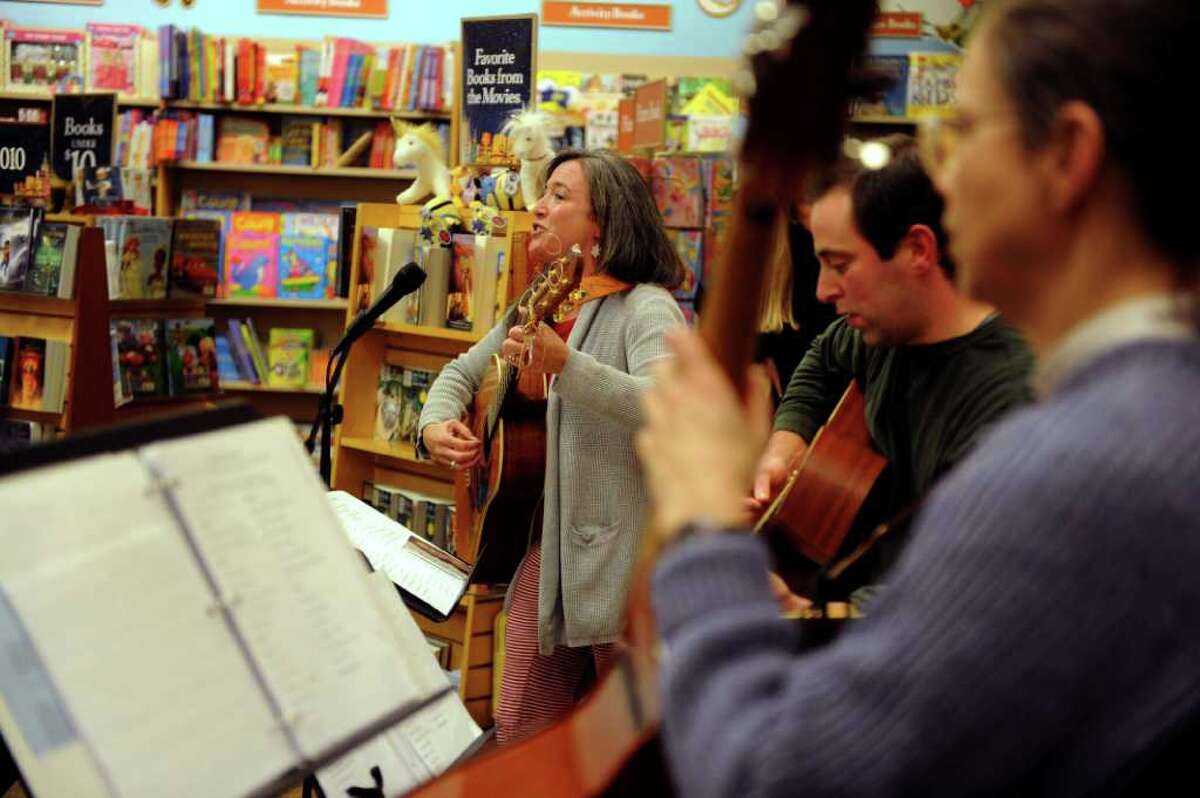 In tune with the holidays at Westport sing-along