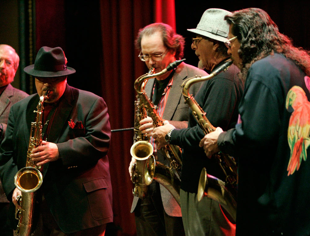 Holiday scene looks like a sax machine