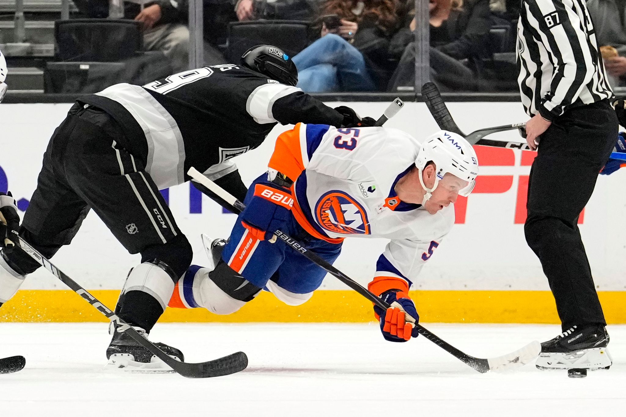 Panarin leads LA Kings past Islanders 5-3 for their 1st victory under ...