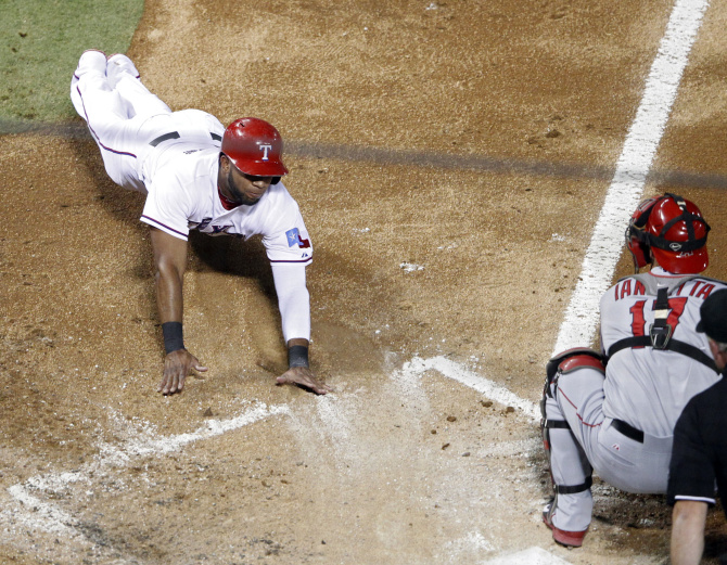 Photos: Adrian Beltre makes face at Josh Hamilton; Jurickson Profar ...