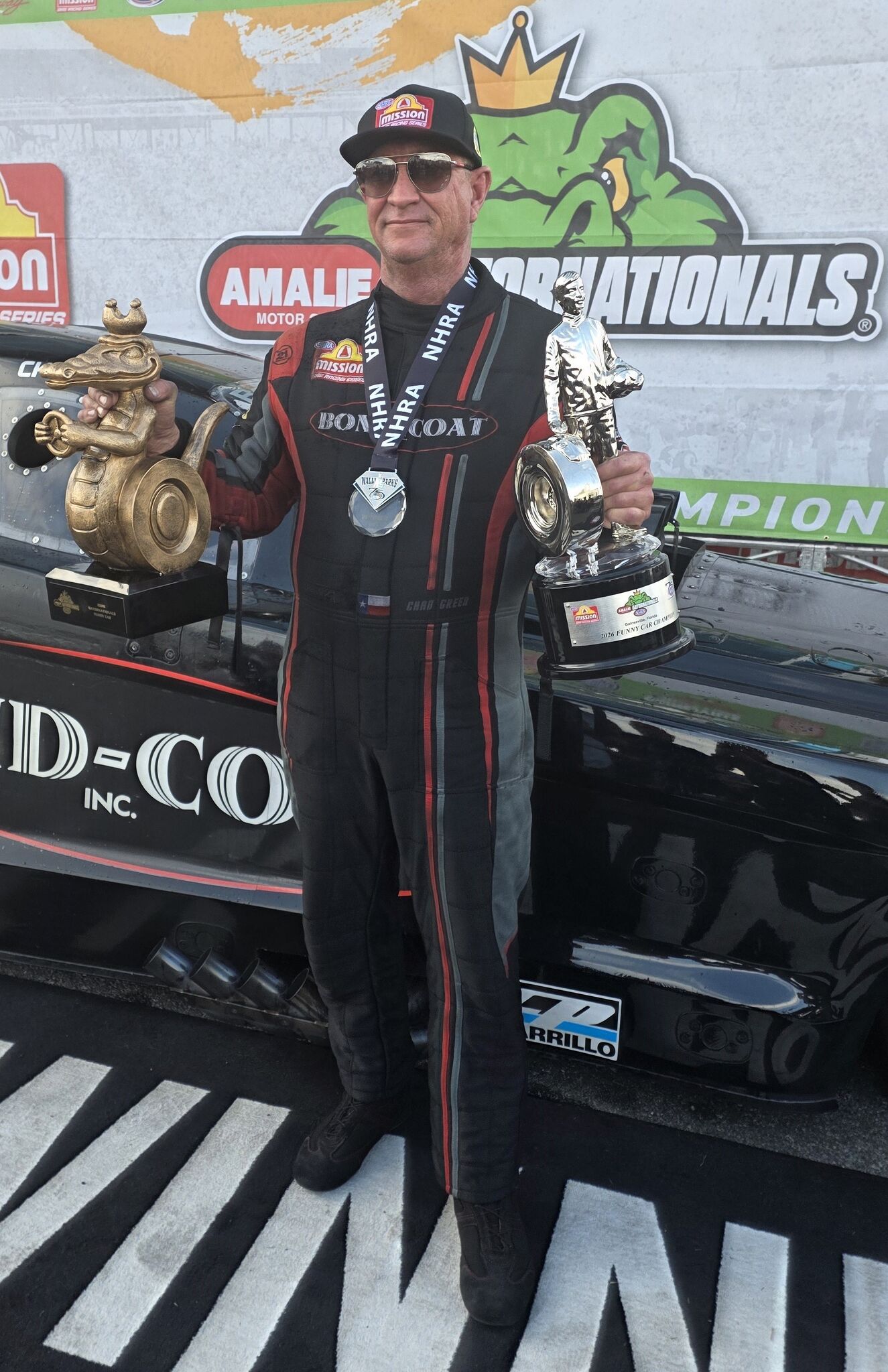 Chad Green repeats as NHRA Gatornationals Funny Car champ