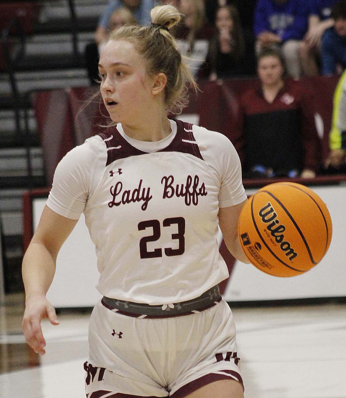 Harding scores 18 as Lady Buffs fall to TWU in LSC Tournament Finals