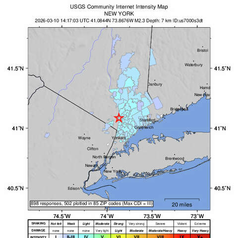 2.3 magnitude earthquake felt in Connecticut Tuesday morning