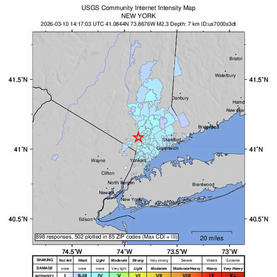 2.3 magnitude earthquake felt in Connecticut Tuesday morning