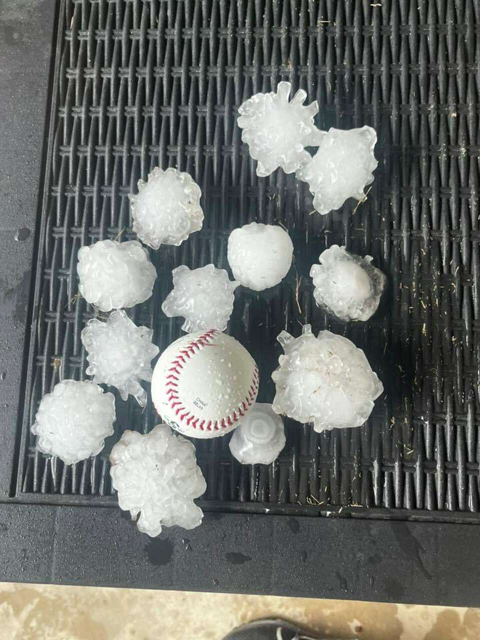 Monster hail slams tiny Texas town, leaving nursery devastated