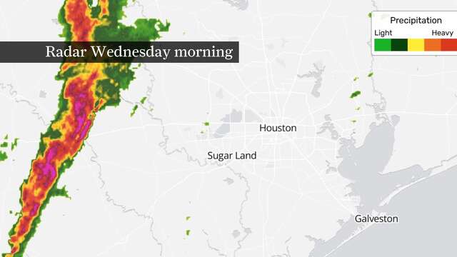 Houston storms arriving earlier Wednesday with wind, tornado risk