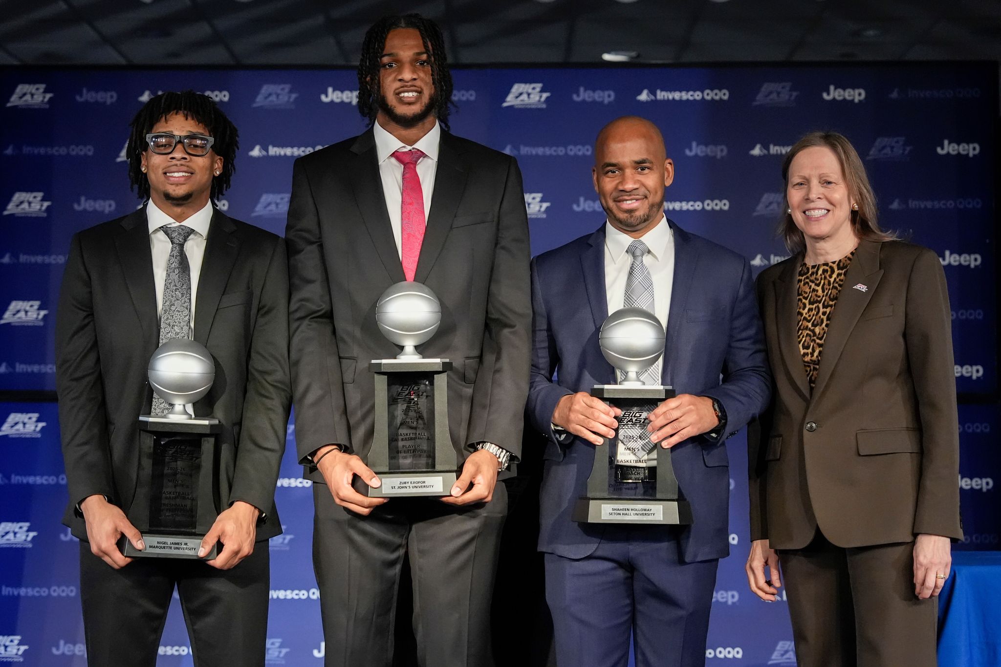 Zuby Ejiofor, Shaheen Holloway and Nigel James Jr. take top Big East awards