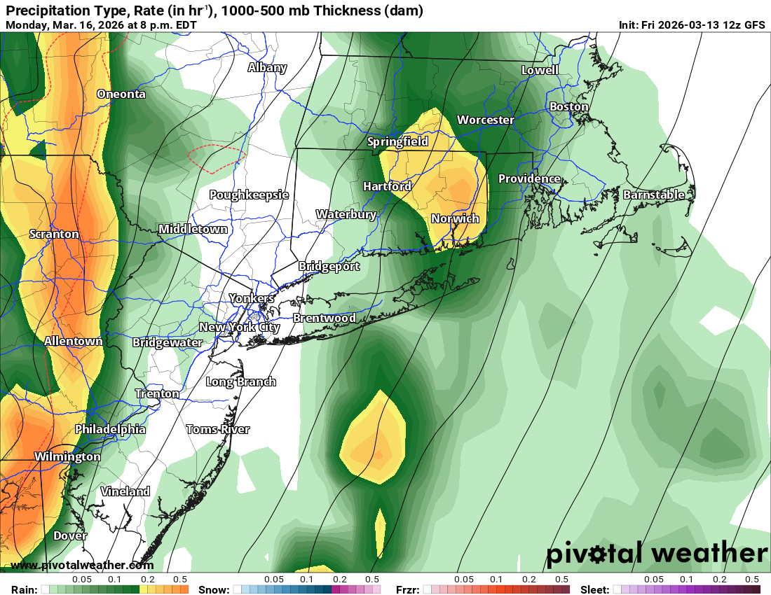 Heavy rain and 50 mph winds hit Connecticut on Monday