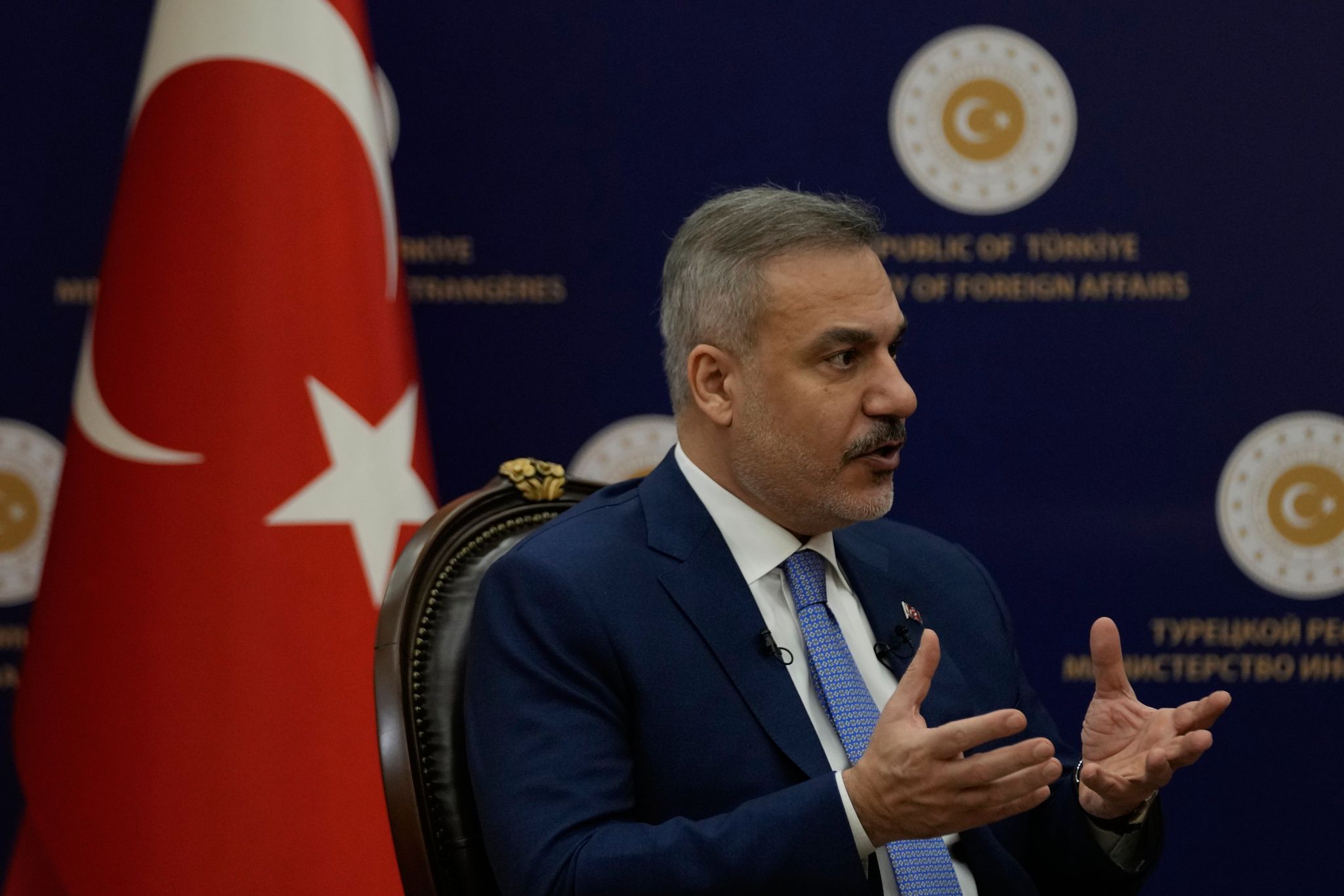 AP Exclusive: Turkey's Foreign Minister Hakan Fidan talks diplomatic ...