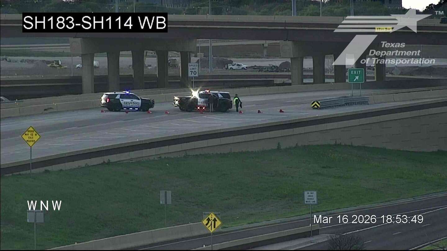 Irving police, fire presence on SH 114 cause delays during rush hour