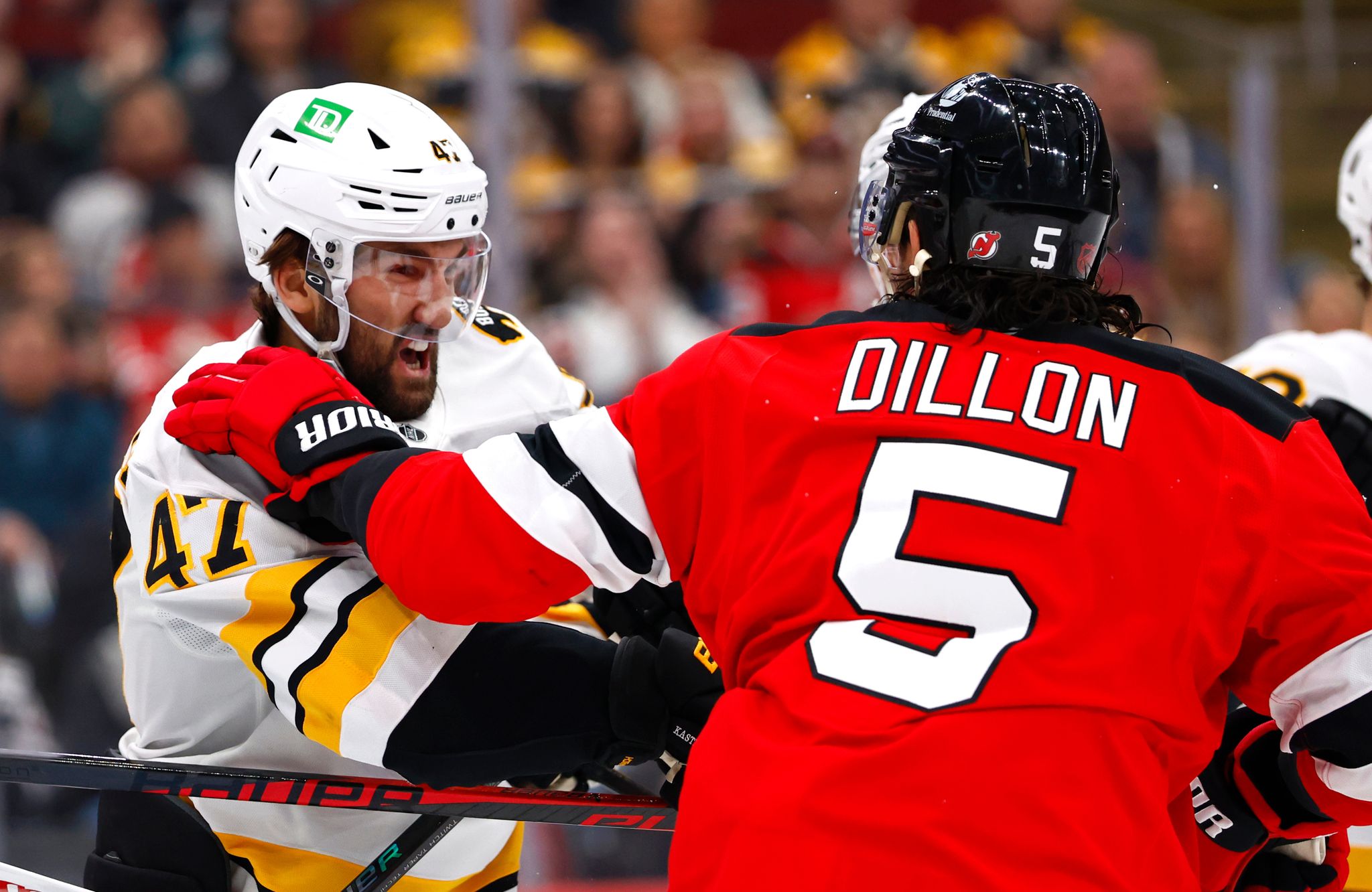 US Olympic hero Jack Hughes has 3 assists as the Devils beat the Bruins ...