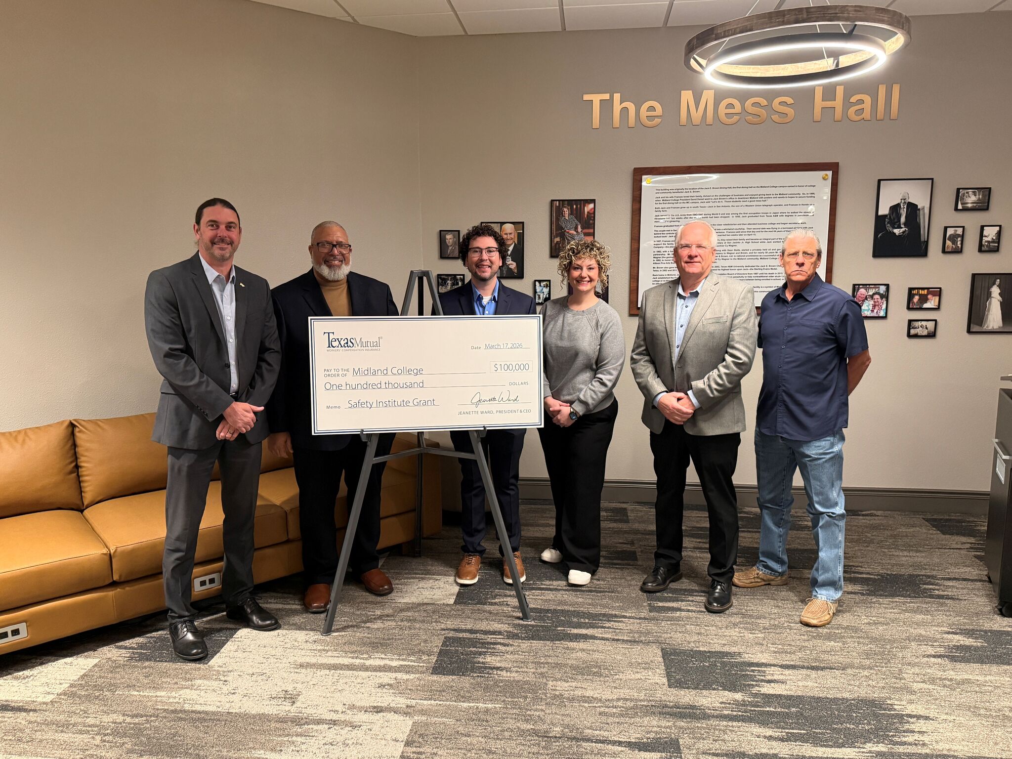 Texas Mutual gives $100K to Midland College program