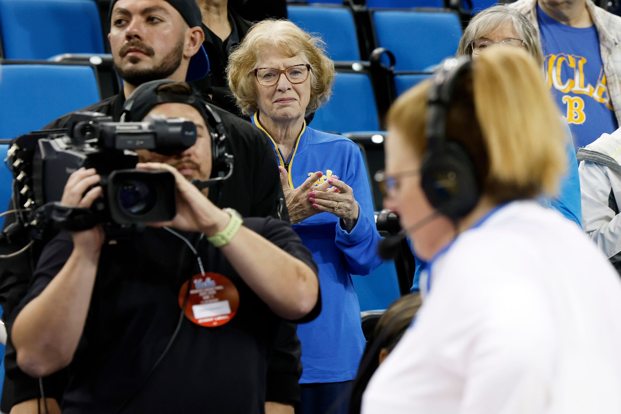'Mother Bruin' brings support as the UCLA women open March Madness