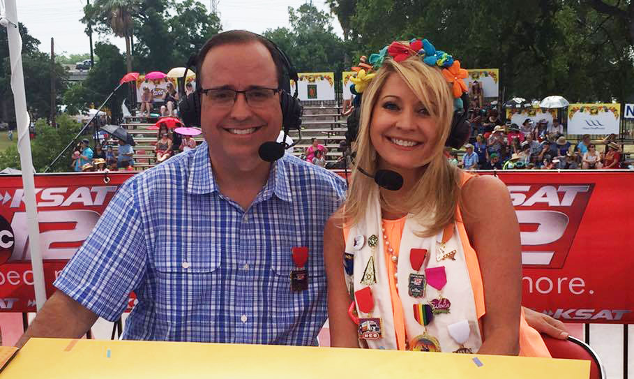 Retired KSAT anchor is now 'back on the air' — as a flight attendant