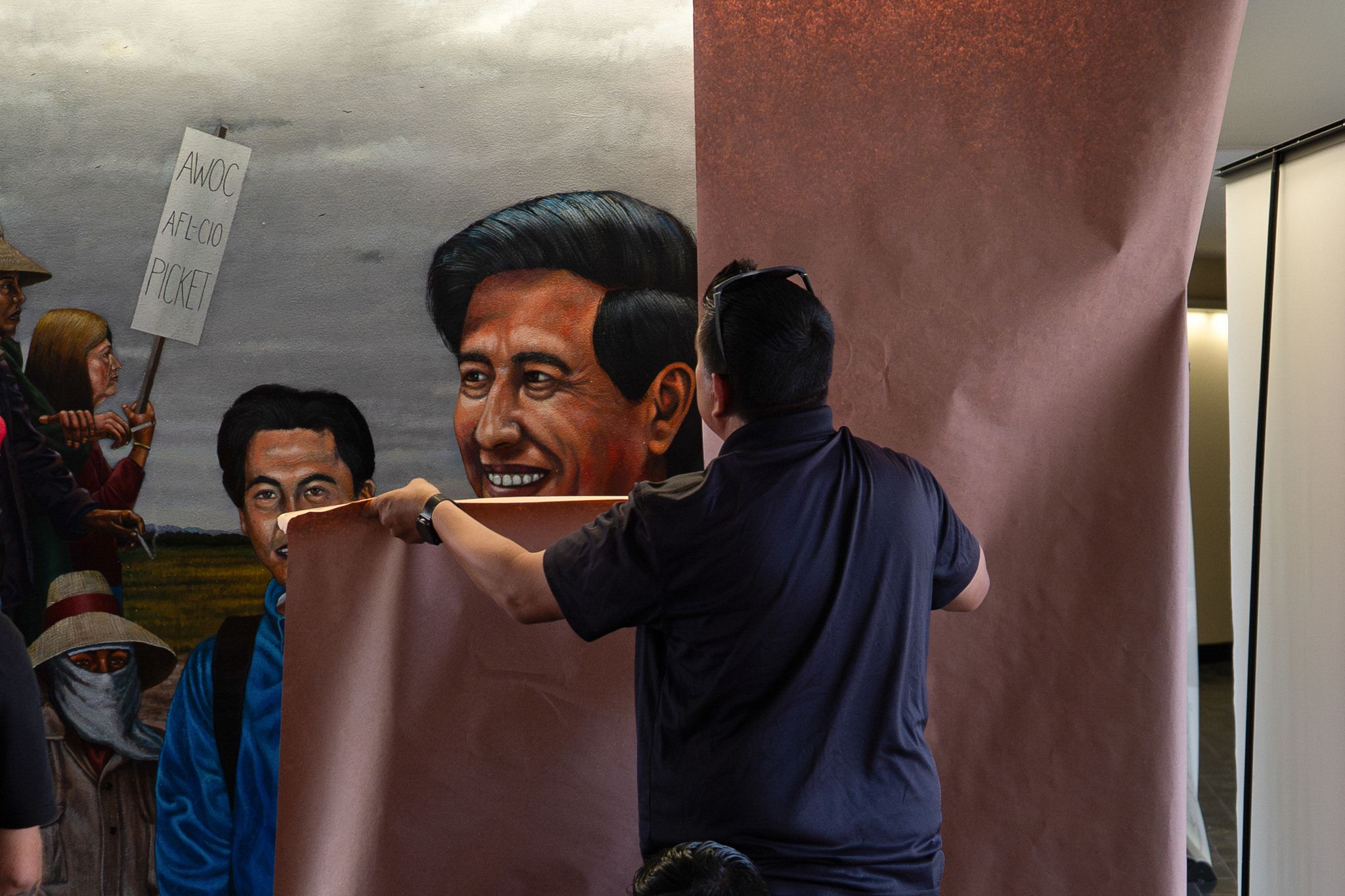 Photos of tributes that honor César Chavez. Some are under review after ...