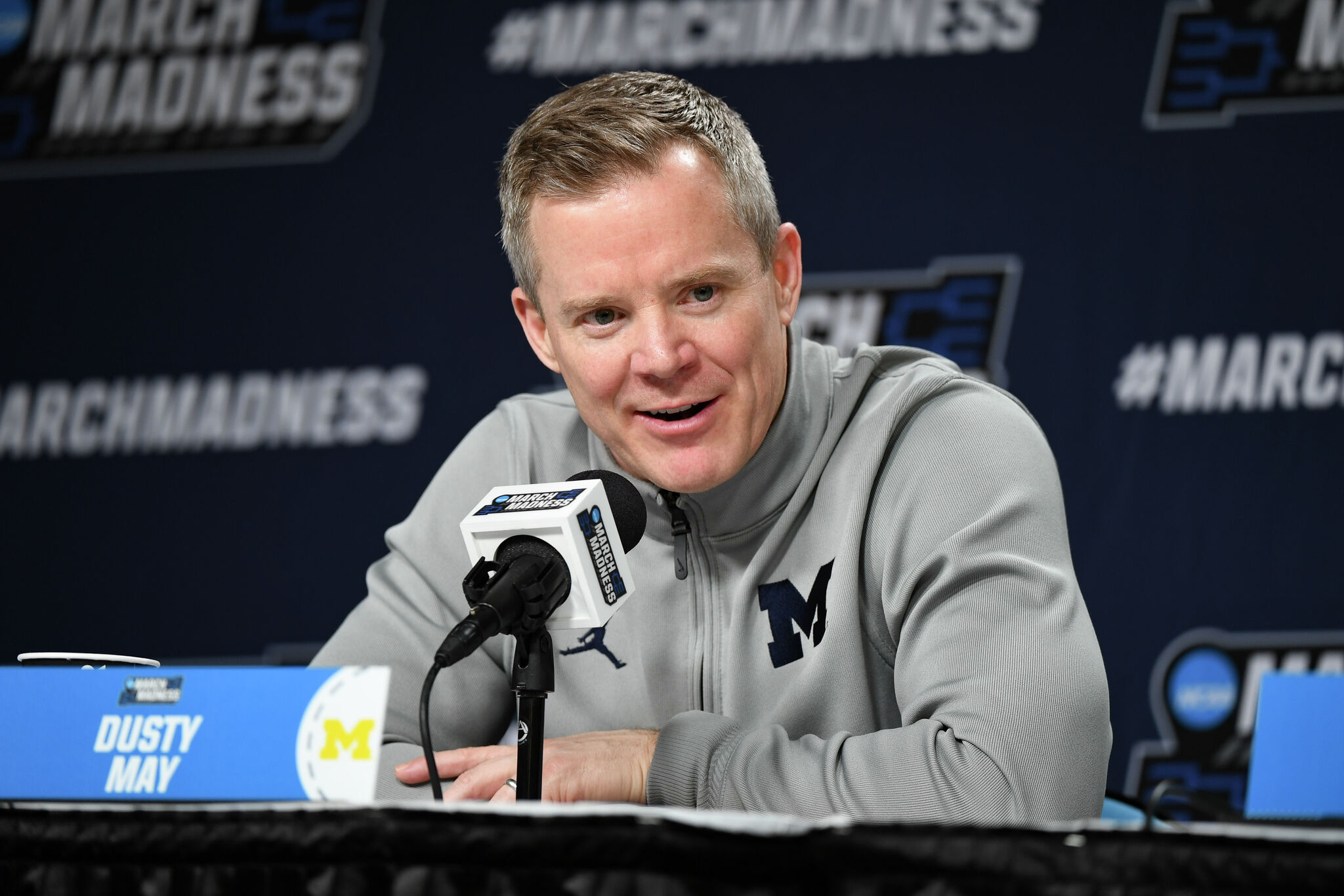 Michigan coach Dusty May breaks down facing St. Louis basketball