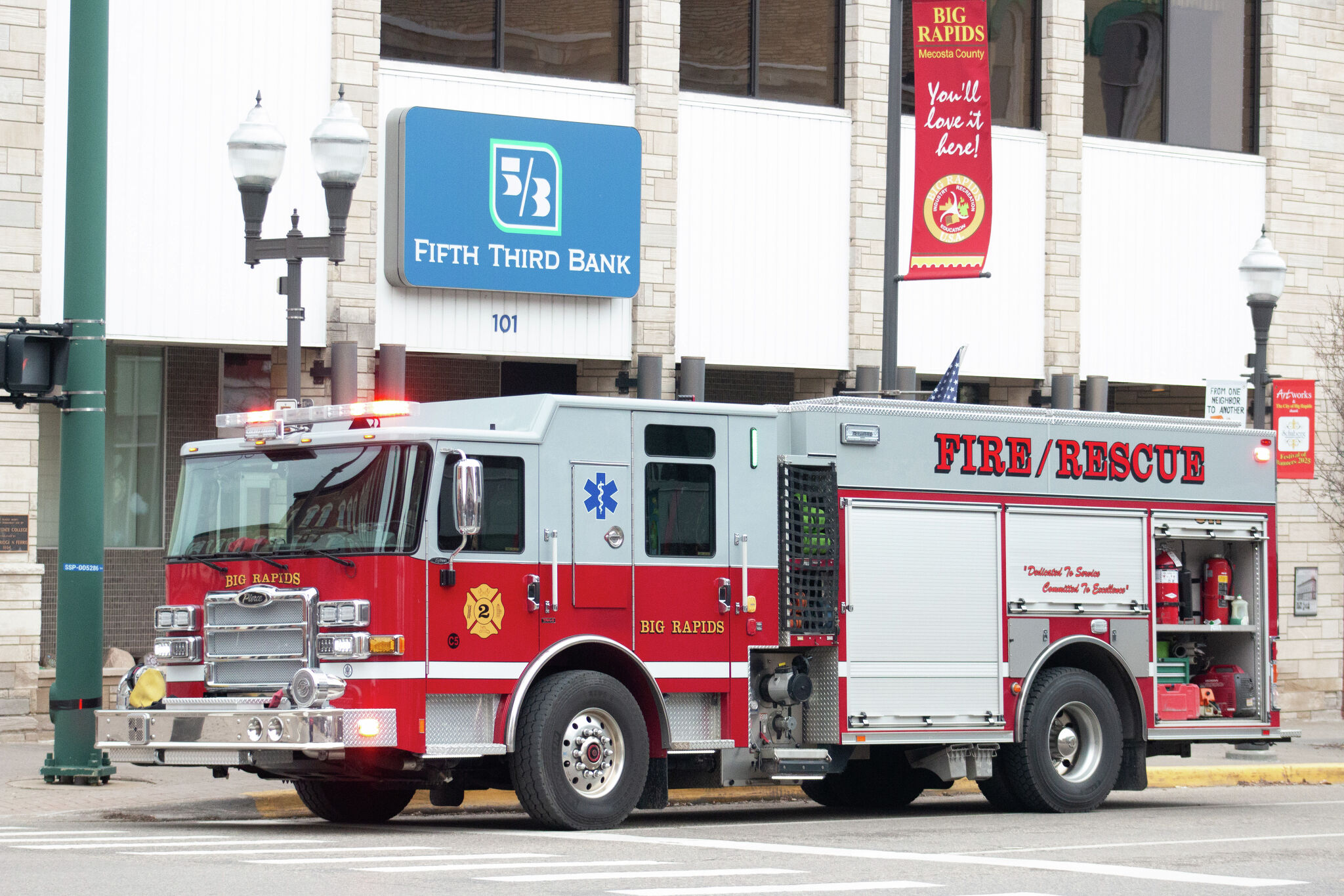 Big Rapids Fire Department Fifth Third Bank security pad