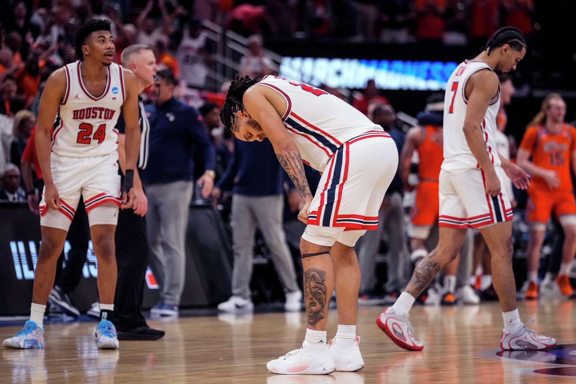 Houston's Emanuel Sharp talks about his college career after NCAA loss