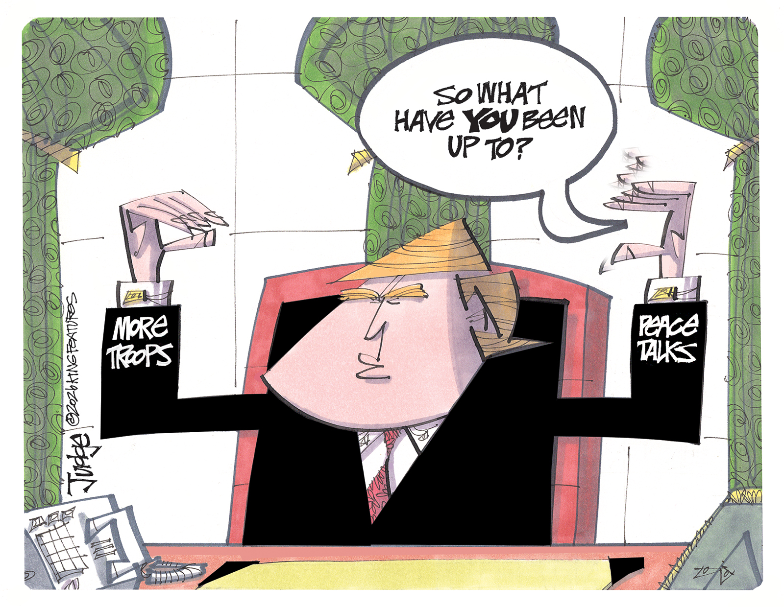 Opinion cartoon: Peace 'talks'