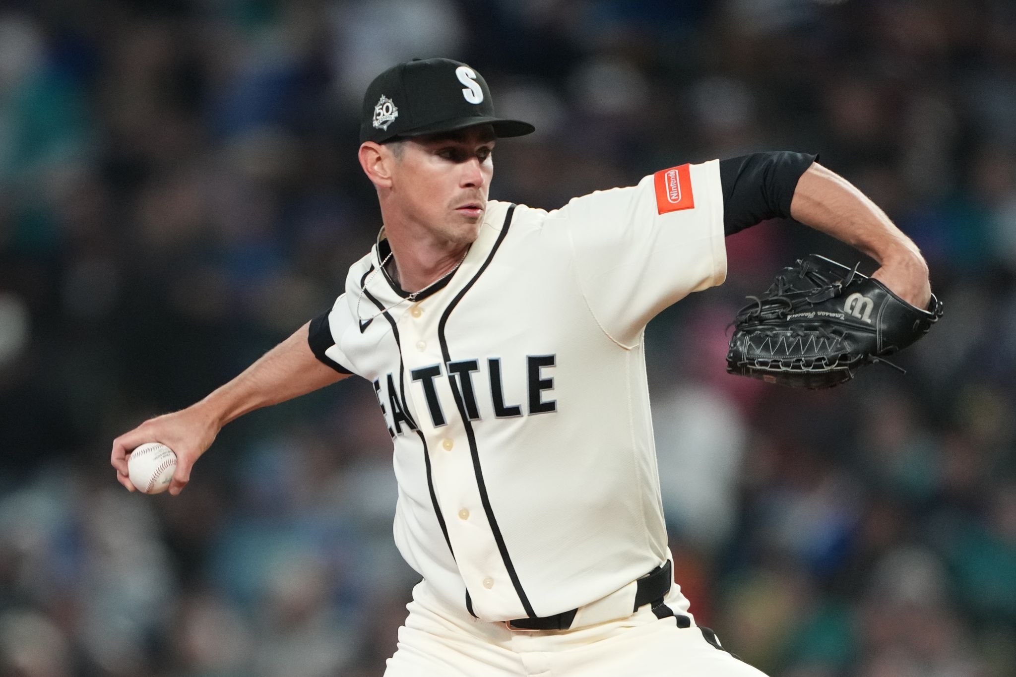 Mariners pitcher Emerson Hancock tosses 6 no-hit innings in 8-0 win ...